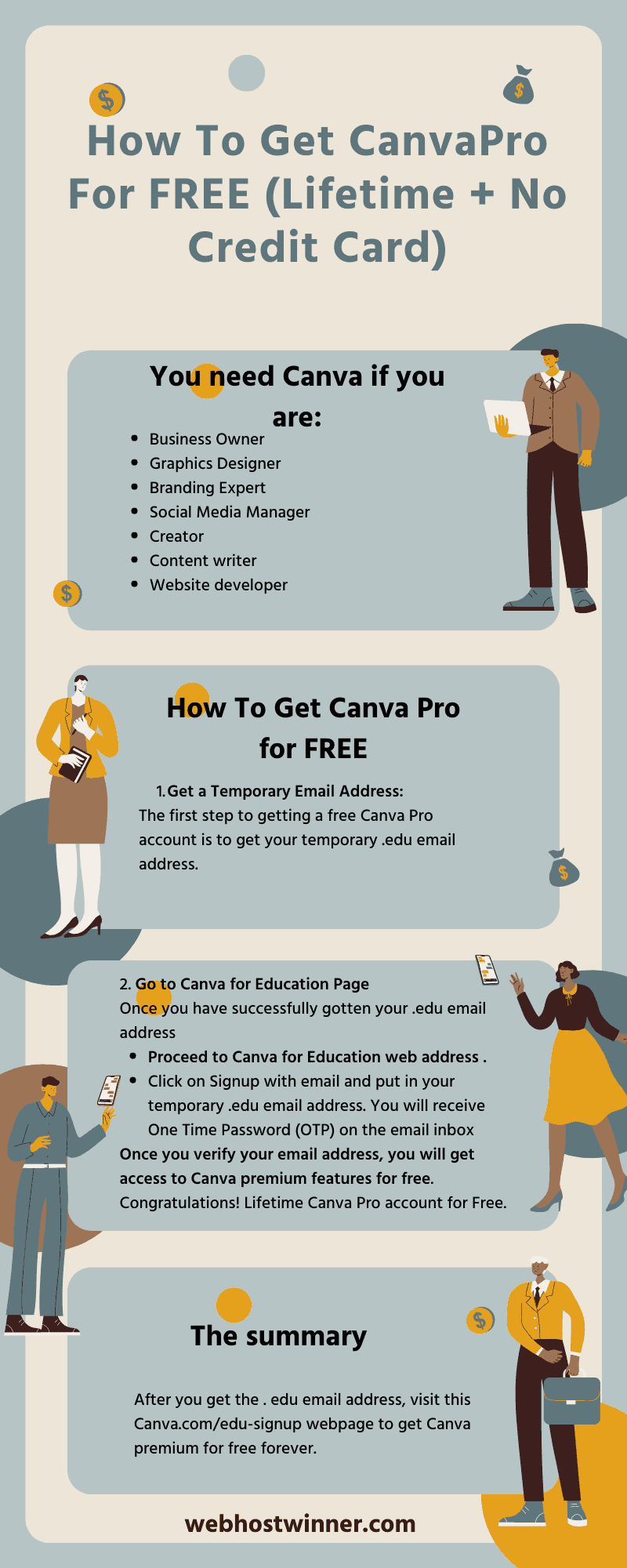 How To Get Canva Pro For Free In 2024 | Webhostwinner | Webhost Winner